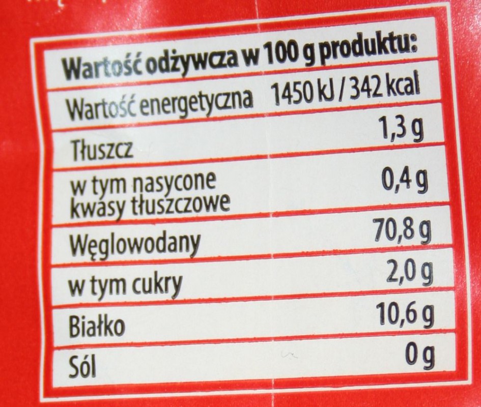 Ile kalorii ma Mąka poznańska (Reva)?